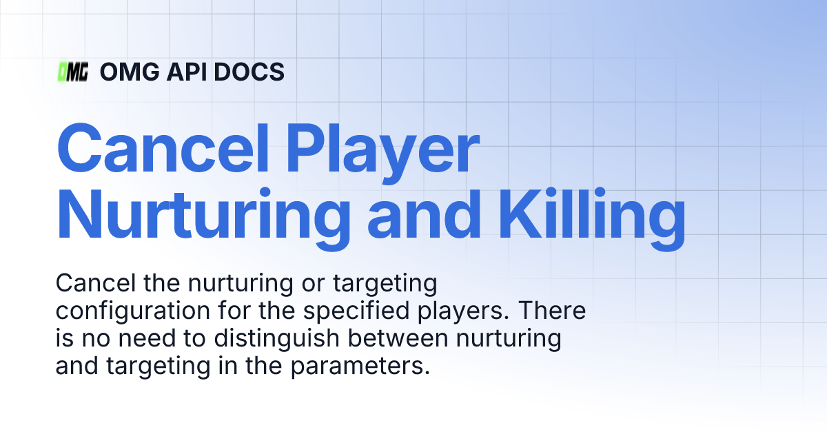 Delete the customer nurturing personal configuration for the player ...
